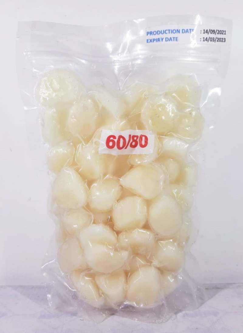 Jual Scallop Import Daging Kerang Simping Ukuran 60/80 - 500 Gram Halal ...