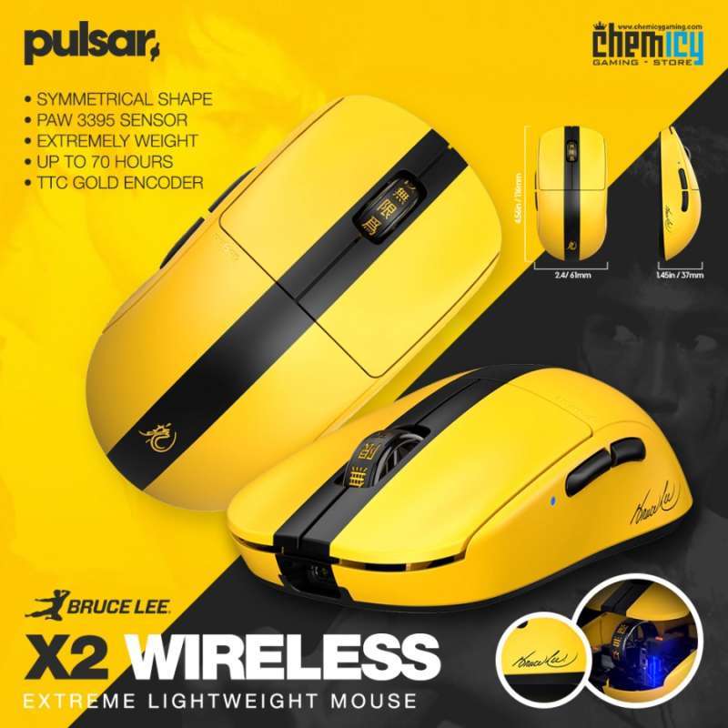 Jual Pulsar X2 Bruce Lee Edition Lightweight Wireless Gaming Mouse di ...