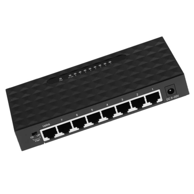 Promo 8Port 10/100M Desktop Network Switch Fast Ethernet VLAN Switches ...