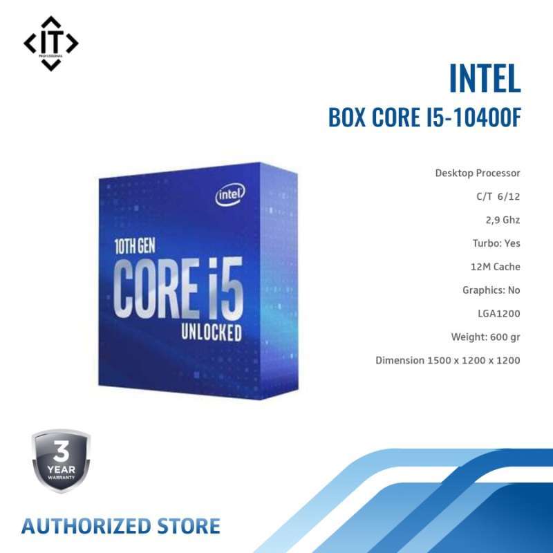 Jual Intel Desktop Core I5-10400F Processor LGA 1200 - (BX8070110400F ...