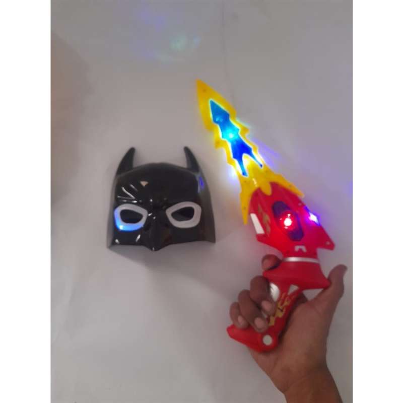 Jual Mainan Led Batman Topeng Pistol Pedang Pistol Jadi Pedang Nyala Di ...
