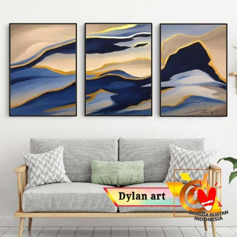 Jual Lukisan Abstrak 3 Panel Aesthetic Art Home Di Seller Dylan Art ...