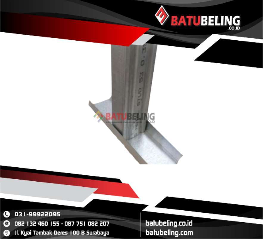 Jual U Runner Rangka Partisi Plafon Gypsum Ukuran 3 Meter di Seller ...