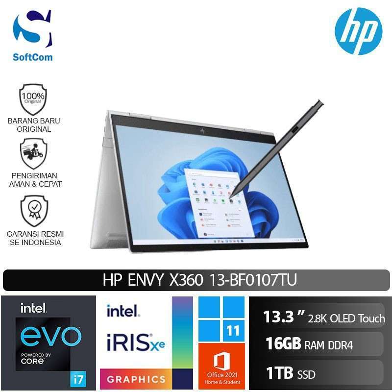Jual Hp Envy X360 13 Bf0107tu Laptop 2 In 1 [core I7-1250u Evo/16gb/1tb ...