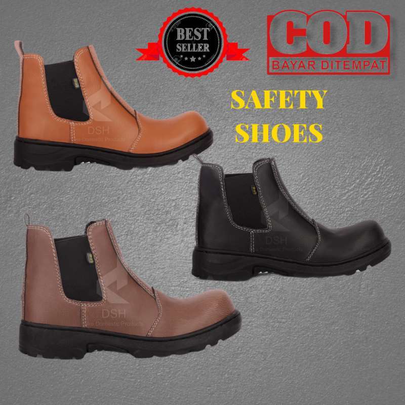 Jual SEPATU SAFETY PRIA SEPATU BOOT SAFETY SEPATU BOOT SLIP ON PINGGIR ...