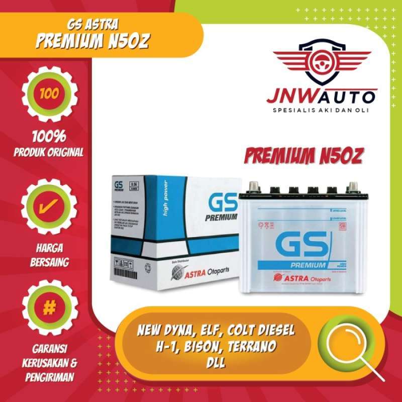 Jual Aki Mobil / Battery Gs Astra Type Gs Premium N50Z 12V 60Ah di Seller otomspare55 - Kota ...