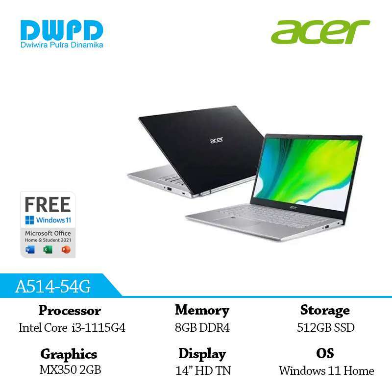 Jual Acer Aspire 5 A514-54G-32GF Intel Core i3-1115G4 8GB DDR4 512GB SSD 14 HD TN NVIDIA GeForce ...