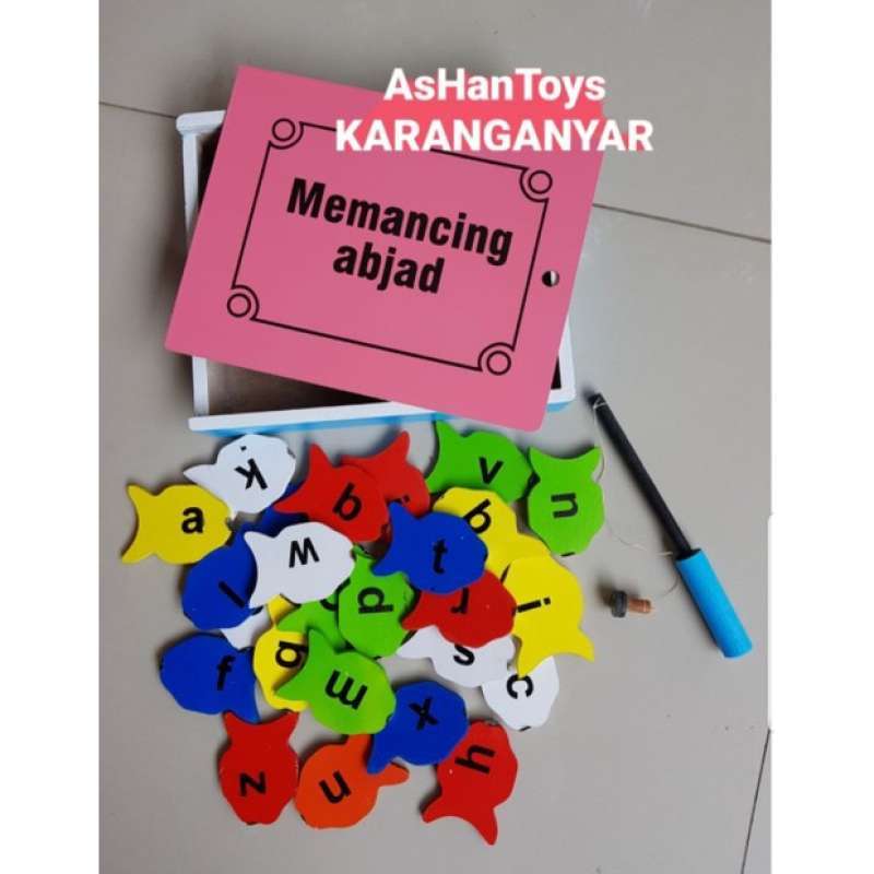 Promo Mainan Kayu Memancing Ikan Angka/abjad/hijaiyah,mainan Memancing ...
