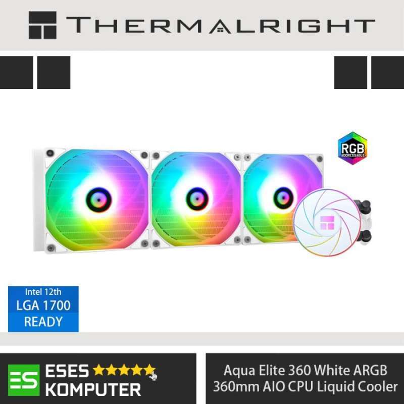 Jual THERMALRIGHT Aqua Elite 360 ARGB White | AIO 360mm CPU Liquid ...