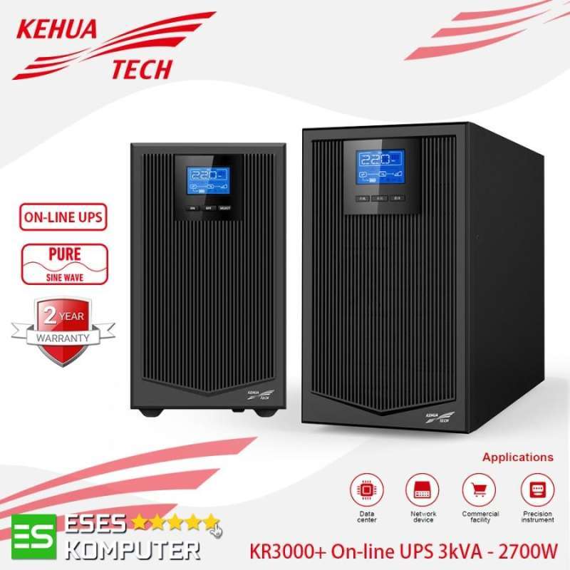 Jual UPS KEHUA TECH KR3000+ 3000VA 3kVA 2700W On-Line UPS | Pure Sine Wave di Seller ESES ...