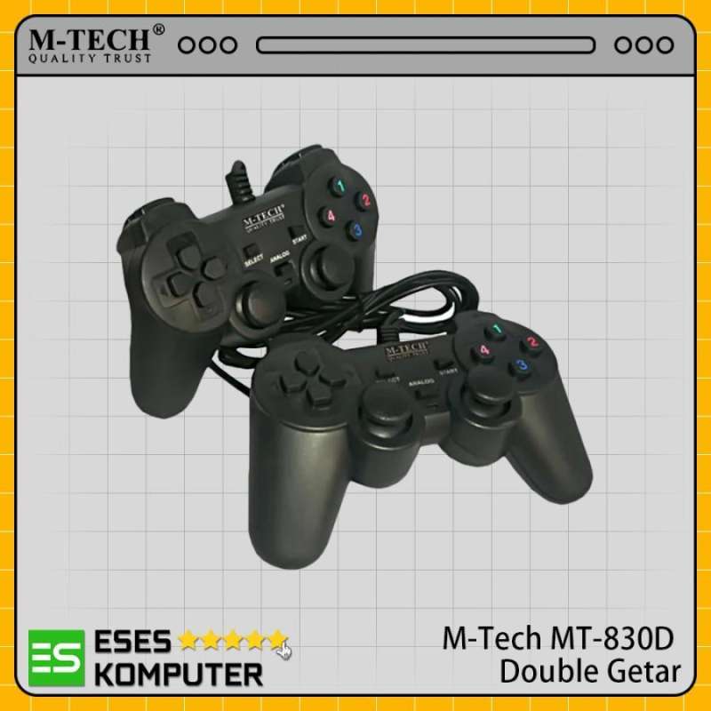 Jual Gamepad MTECH M-TECH MT-830D Double Getar USB | Gaming Joystick PC ...