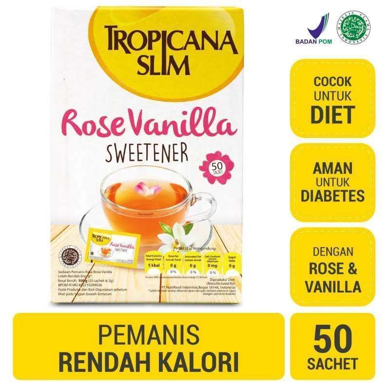 Promo WHS - Tropicana Slim Sweetener Rose Vanilla 50 sch - Pemanis ...