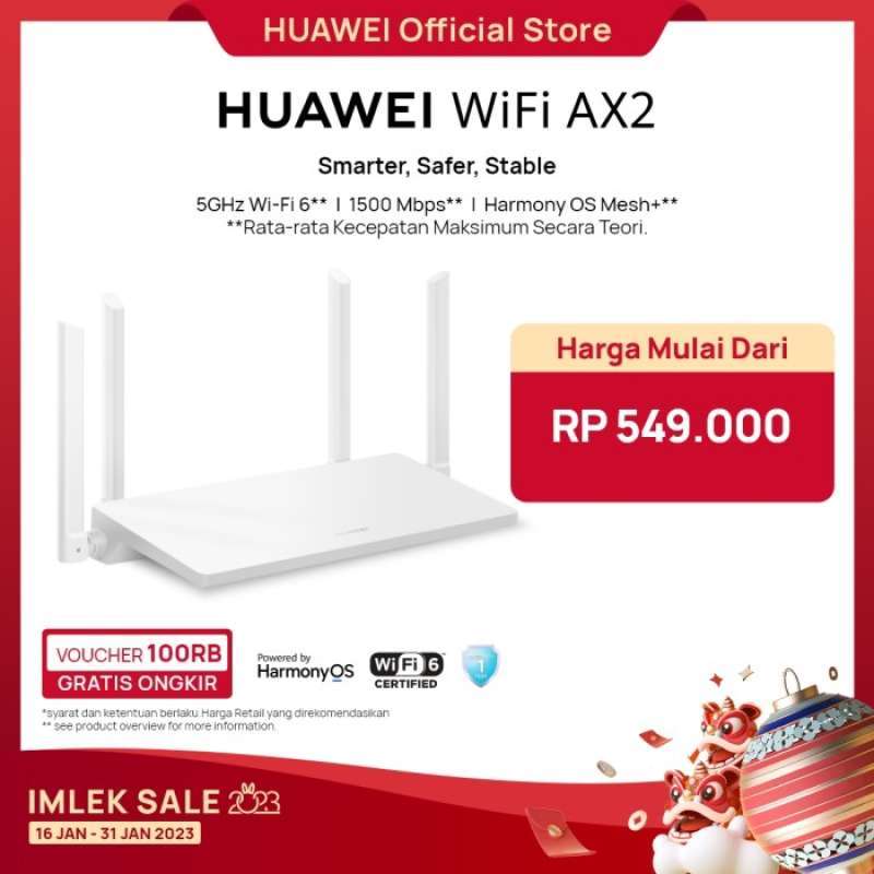 Promo WiFi AX2 | Router | 5 GHz Wi-Fi 6 Support | HarmonyOS Mesh+ ...