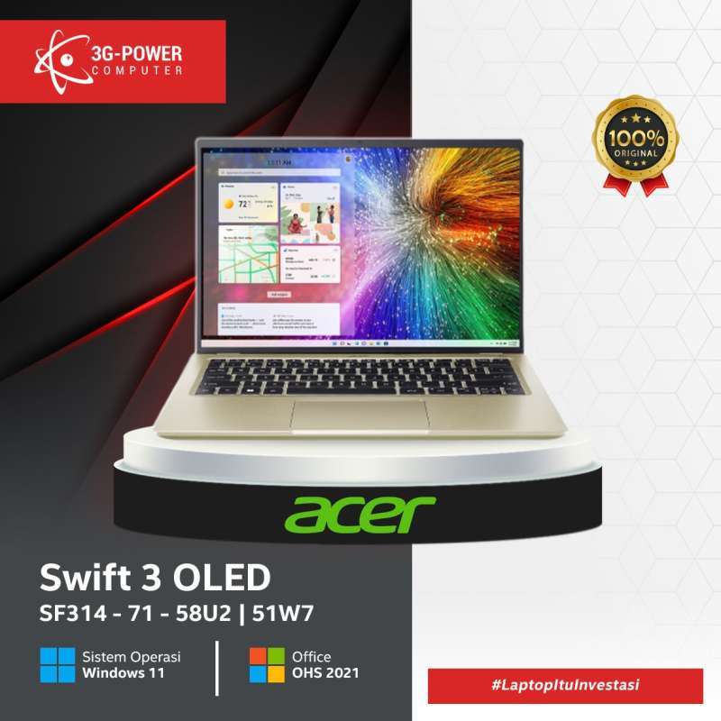 Jual Acer Swift 3 Oled Sf 314 71 58u2 51w7 Notebook [core I5 12500h