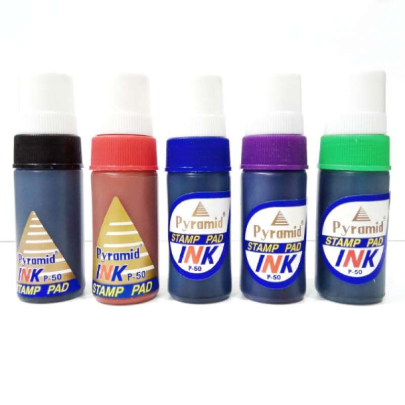 Jual Pyramid Tinta stempel Refill ink Stamp Pad Ink 50cc - MERAH di ...