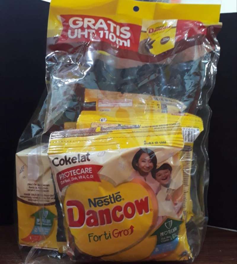 Jual DANCOW FORTIGRO COKLAT 10Sx38G + DANCOW UHT 110ML di Seller ...