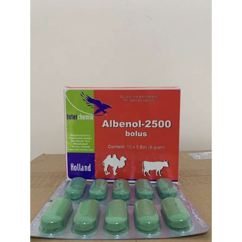 Jual [Albenol 2500 Bolus @5 Tablet ]Obat cacing sapi, kambing, domba di ...
