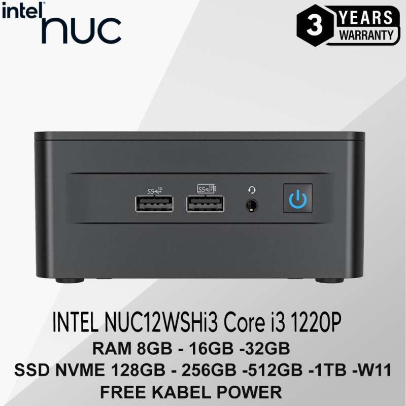 Promo Mini Pc Nuc12wshi3 Intel Core I3 Gen 12-1220p+ram+ssd Nvme+w11 ...
