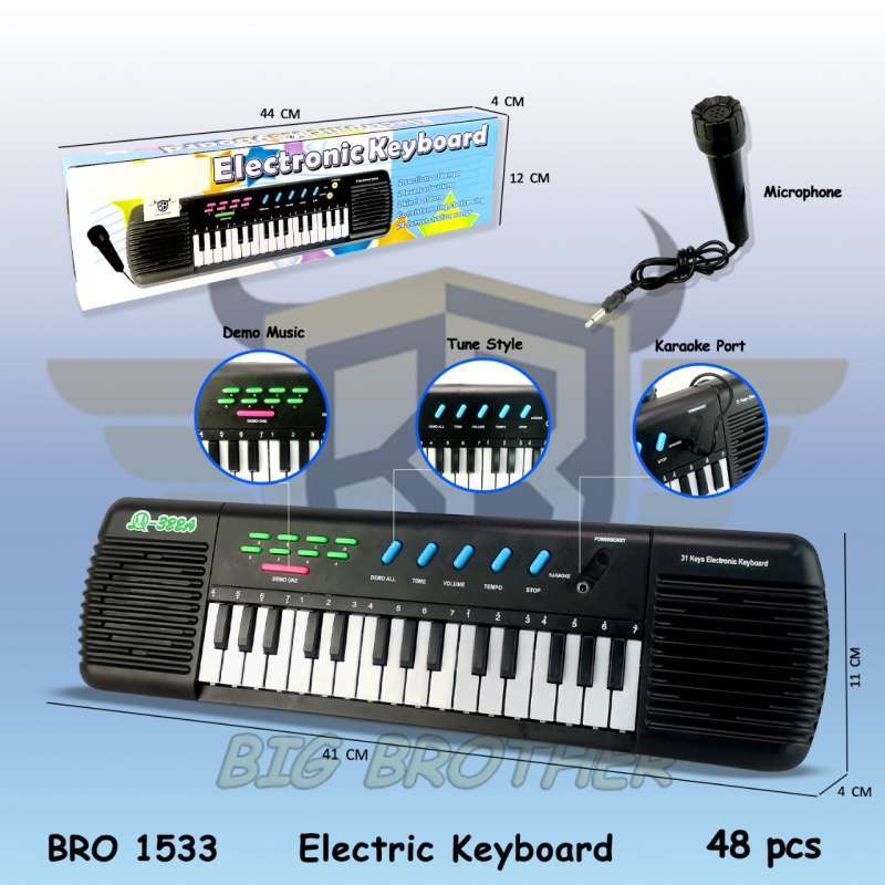 Promo PROMO BRO1533 Piano Organ Microphone Mic Karoke Alat Musik Mainan ...