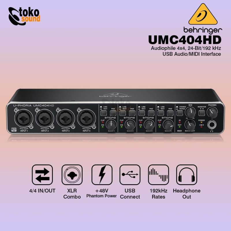 Jual Behringer Umc404hd U-phoria 4x4 Usb Audio Interface Di Seller ...