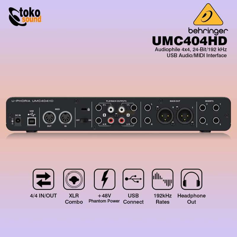 Jual Behringer Umc404hd U-phoria 4x4 Usb Audio Interface Di Seller ...