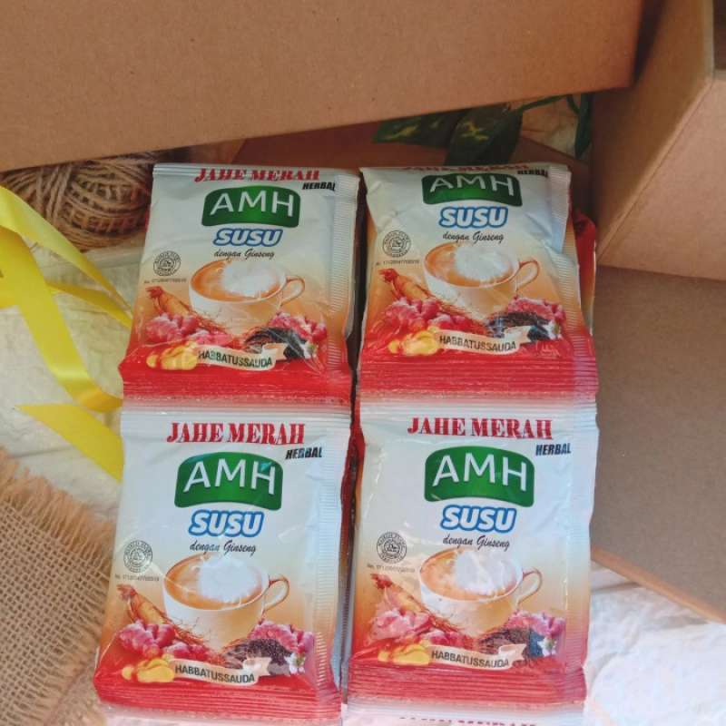 Jual Minuman Herbal Tradisional JAHE MERAH AMH SUSU Instant Dengan ...