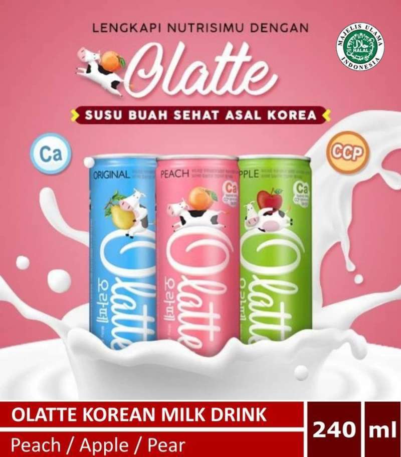Jual OLATTE Fruit Milk Olate Korea Minuman Susu Buah Halal 240ml 240 ml ...