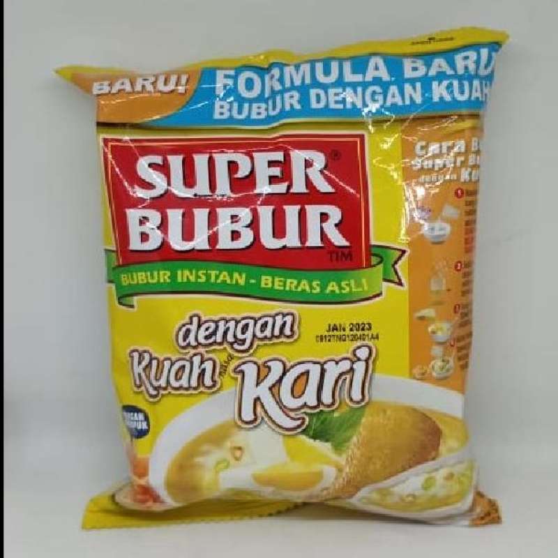Jual SUPER BUBUR INSTANT KUAH KARI 46GR di Seller rojamart_dailyneeds ...