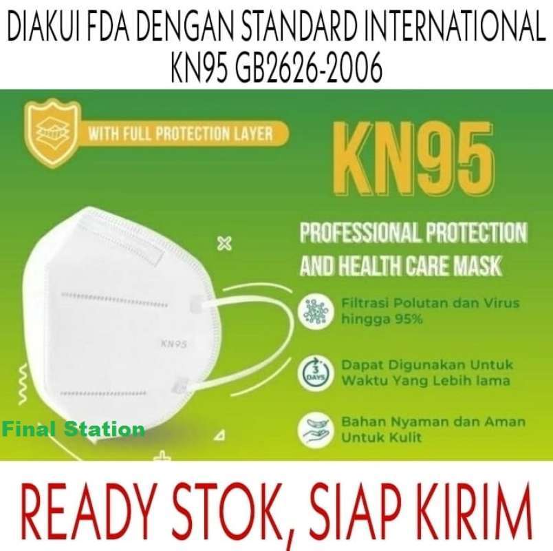 Promo Masker Wajah Face Mask Medis Kesehatan KN95 5 Ply GD2626-2006 isi ...