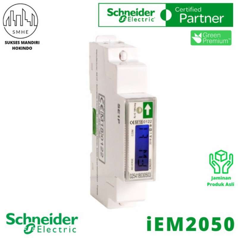 Promo KWH Power Meter 1 Phase IEM2050 45A Schneider ORI SNI A9MEM2050 ...