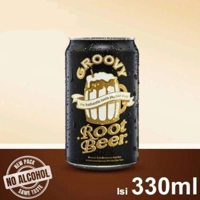 Jual GROOVY Root Beer soft drink 330ml 330 ml kaleng di Seller The Only ...