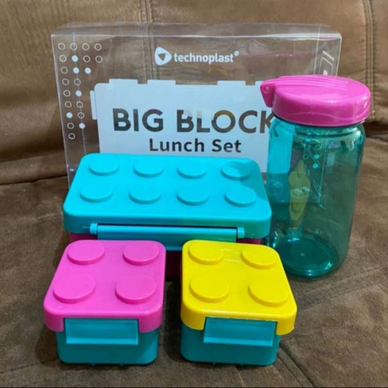 Jual Big Block Lunch Box Set/ Tempat Makan di Seller Uranus Store ...