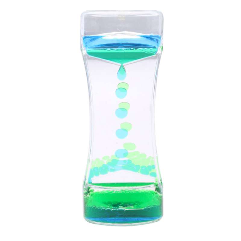 Promo Color Mix Liquid Motion Timer Oil Floating Glass Sensory Stress ...