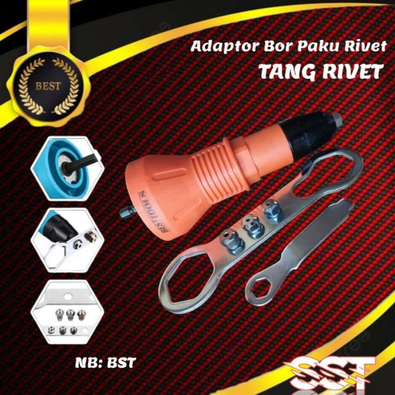Jual Adaptor Tang Ripet-rivet Adapter-paku Ripet-baja Ringan Besttools ...