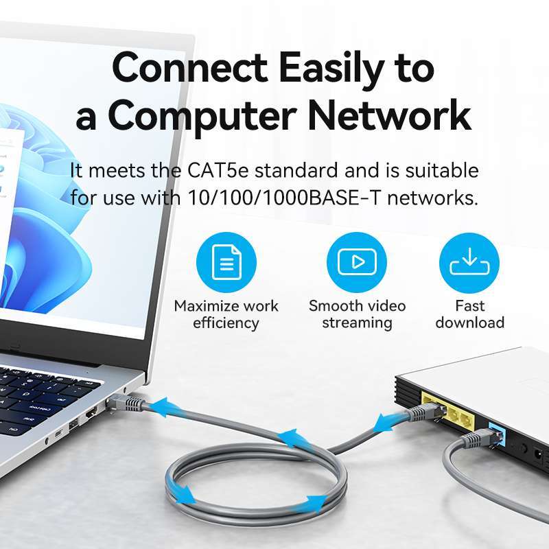 Jual Vention Kabel Lan Cat5e Utp Ethernet Internet Rj45 Router Di ...