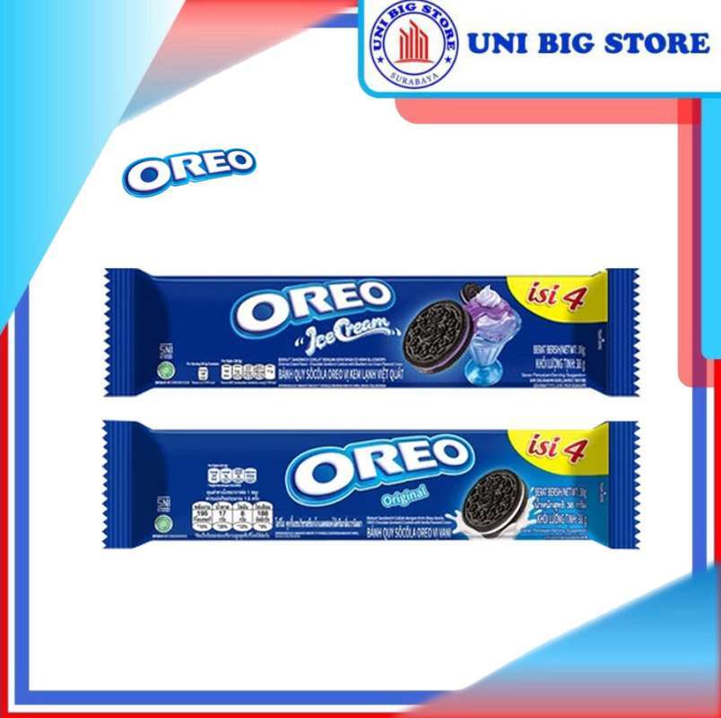 Jual Oreo Biscuit Sandwich Original Strawberry Chocolate Ice Cream 36 ...