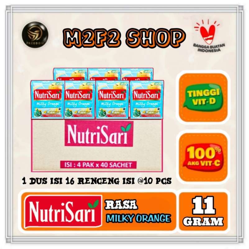 Promo NutriSari Minuman Serbuk Milky Orange Sachet - 11 gr (Kemasan ...