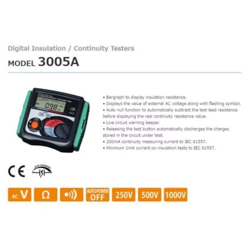 Promo INSULATION TESTER KYORITSU 3005 ALAT MERGER LISTRIK Diskon 23% di ...