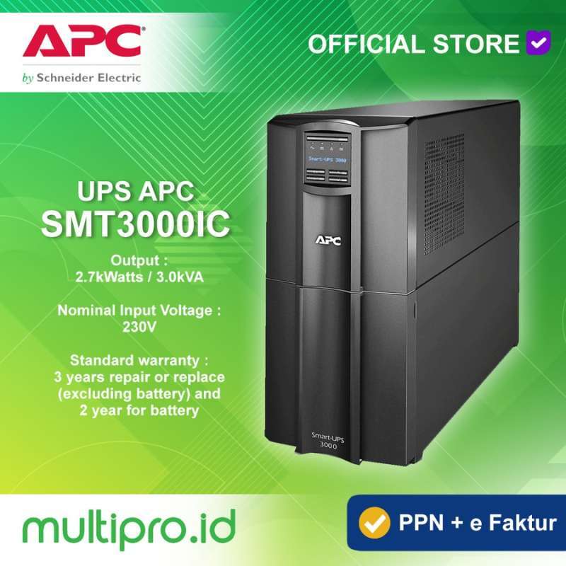 Jual UPS APC SMT3000IC Smart UPS 3000VA LCD 230V With SmartConnect Di jual-ups-apc-smt3000ic-smart-ups-3000va-lcd-230v-with-smartconnect-di
