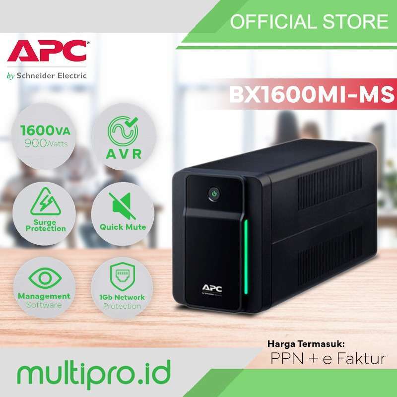 Jual UPS APC Back UPS BX 1600VA 900W BX1600MI-MS UPS di Seller MULTIPRO.ID - Pejagalan, Kota ...