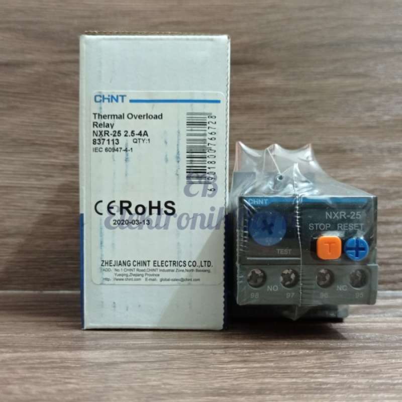 Jual Thermal Overload Relay Nxr-25 Nxr25 2.5-4a Chint Di Seller Berkah Mulia Store - Duren Tiga ...