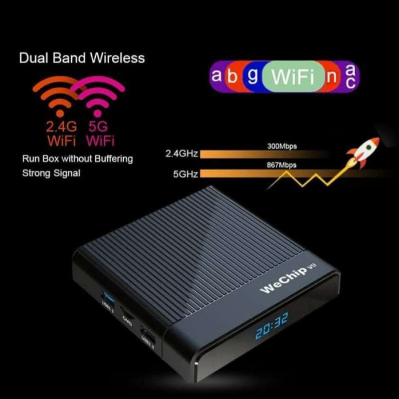 Jual Wechip V9 Amlogic S905x3 Android Tv Box 4gb 64gb 8k Wifi Dualband Os 9 Di Seller Smart ...