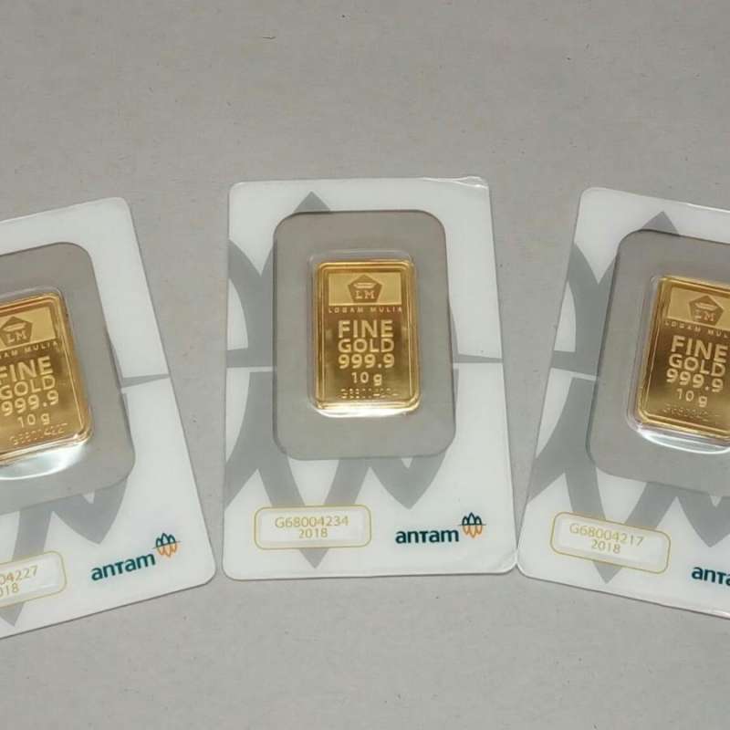 Jual Emas Batangan ANTAM, Gold Bar, Logam Mulia LM ANTAM 24 Karat 10 ...
