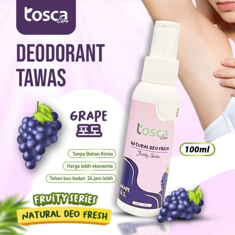 Promo DEODORANT TAWAS SPRAY AROMA BUAH - NATURAL DEO FRESH 100ML TOSCA ...