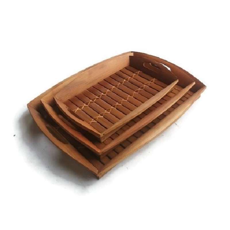 Promo Nampan Bambu / Baki Bambu / Bamboo Tray / Tempat Saji / Tatakan ...