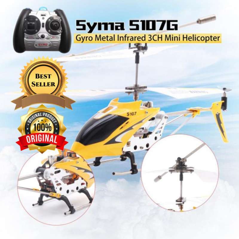 Jual RC Helicopter Syma S107G 3.5CH Mini Helicopter Ready To Fly Drone ...
