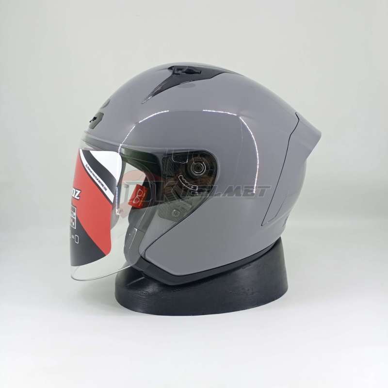 Jual Helm Half Face NJS Kronoz Solid Stone Grey Gloss New & Original ...