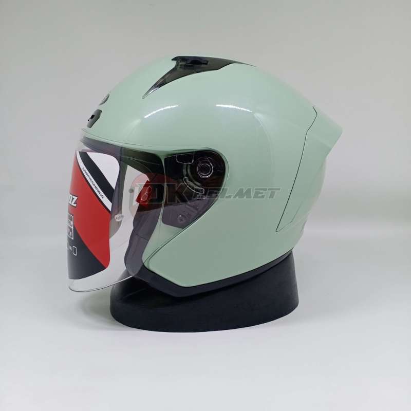 Jual Helm Half Face NJS Kronoz Solid Green Pearl Gloss New & Original ...