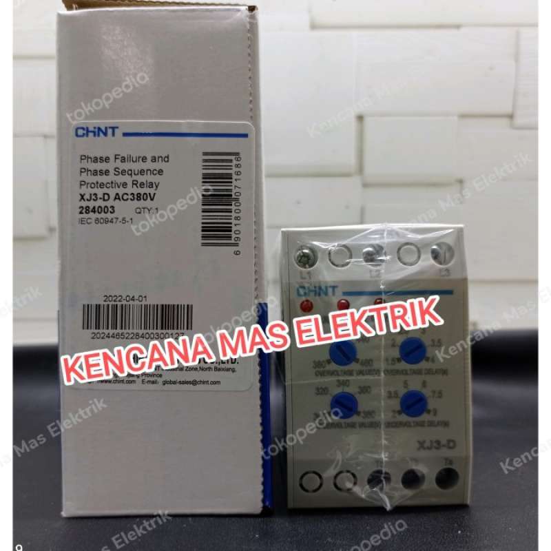 Jual Chint Xj3-d Phase Failure Relay Over / Under Voltage Protector Di ...