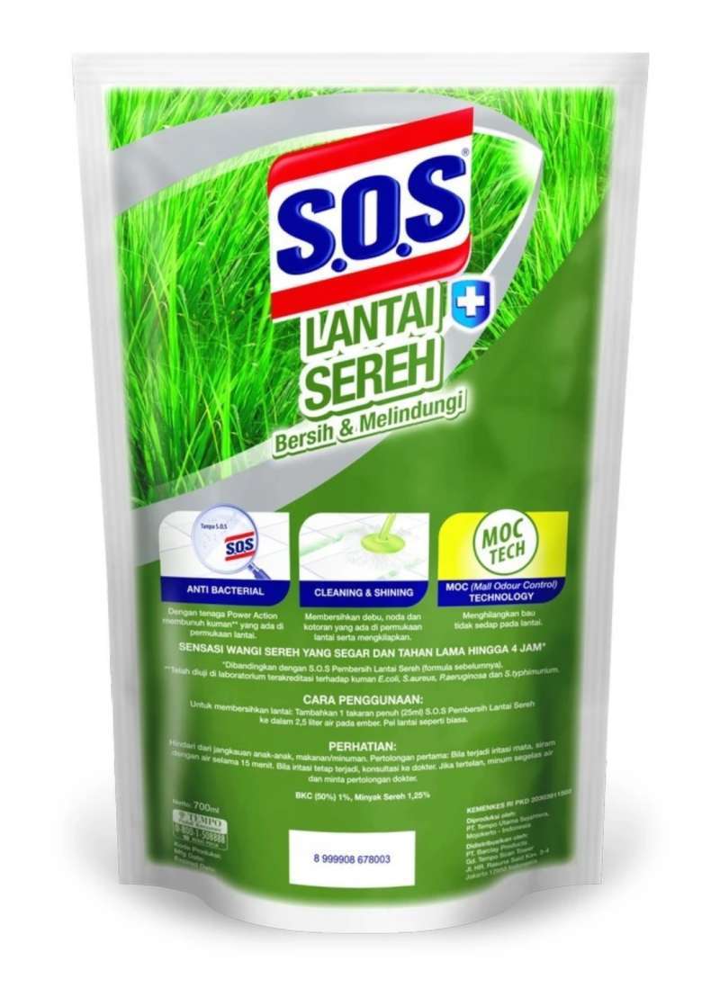 Jual Sos Pembersih Lantai - Sereh Refill 300 Ml Di Seller Mama&babybear ...